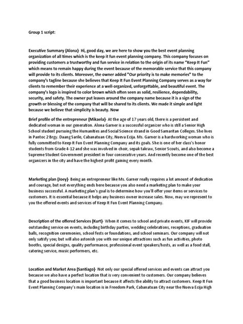 Group 1 Script Pdf Marketing Swot Analysis