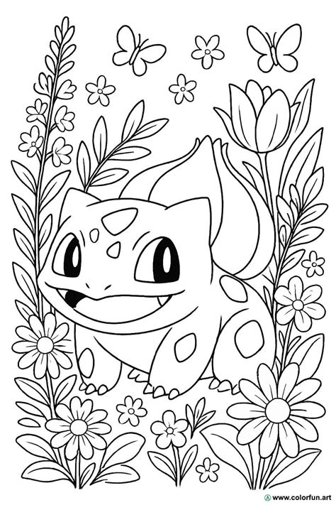 Coloriage De Bulbizarre Pokémon à Télécharger Ou à Imprimer Gratuitement