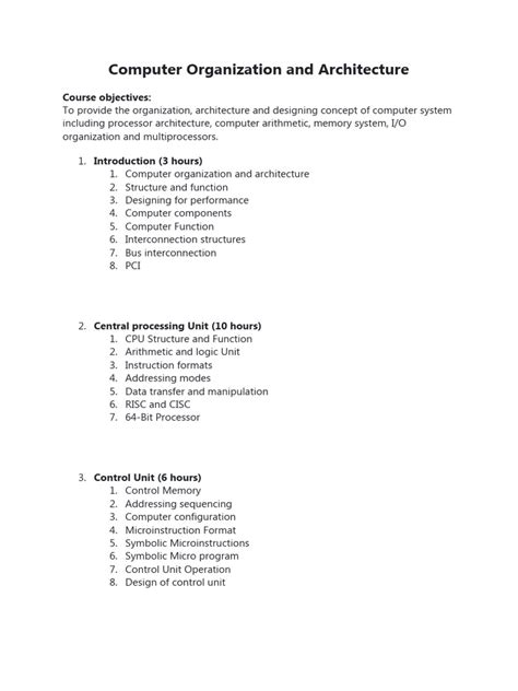 computer organization and architecture download free pdf central
