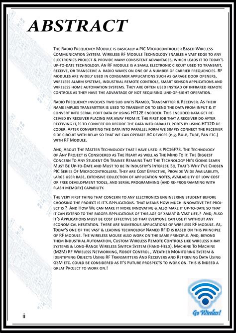 Wireless Radio Frequency Module Using Pic Microcontroller Pdf