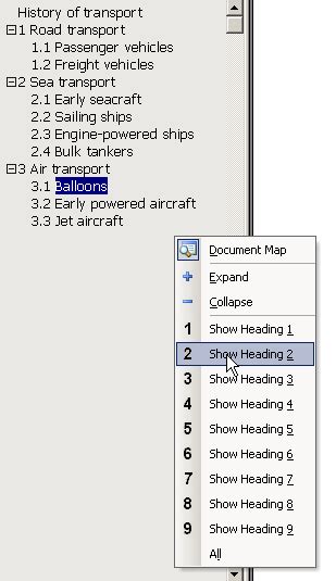 Navigation Pane In Microsoft Word