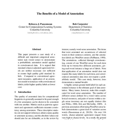 The Benefits Of A Model Of Annotation Acl Anthology