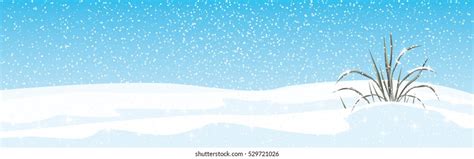 Vector Illustration Field Snow Hassock Wonderful Stock Vector Royalty Free 529721026