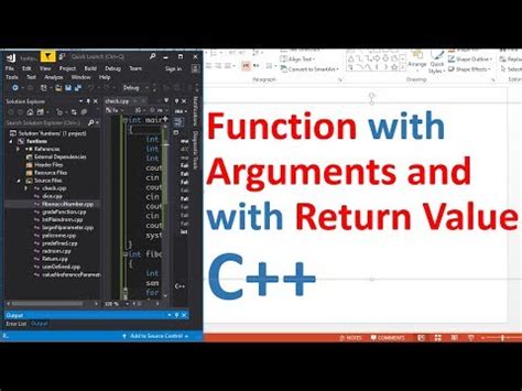 Function With Arguments And Return Value C Programming YouTube