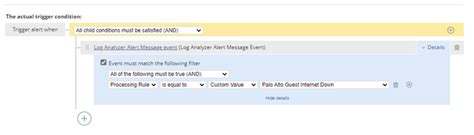 Can I Create A Reset Condition Based Off A Syslog Message Alert Lab