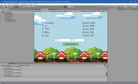 Github Pubnubdevelopersrealtime Unity High Score Leaderboards Its