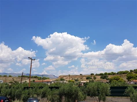 그리스 아테네 날씨 7월 가끔 구름이 끼지만 여전히 맑은 날씨 일출일몰 시간 네이버 블로그