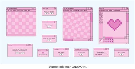 old computer aestethic retro pc elements stock vector royalty free