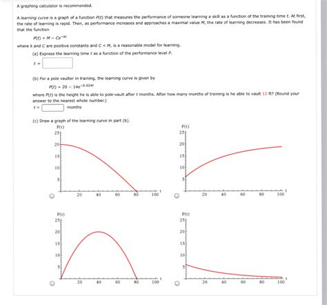 Solved A Graphing Calculator Is Recommended A Learning Chegg