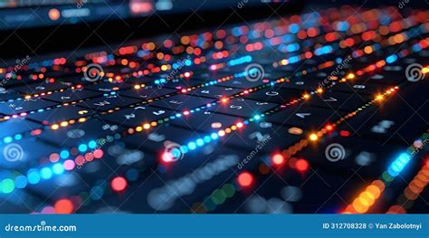 Programming Code Icons And Network Technology On Laptop Screen A Closeup In Software