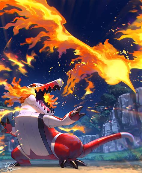 Skeledirge Pokemon Drawn By Ukai Negi Wolf Danbooru