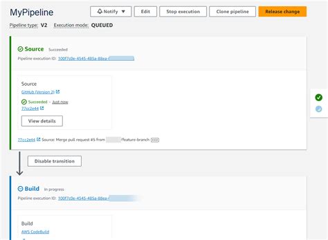 设置或更改管道执行模式 aws codepipeline