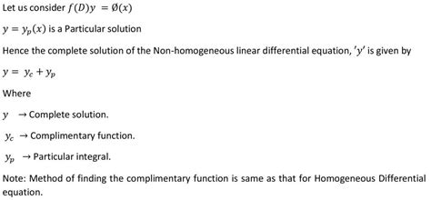 Solution Of Non Homogenous Linear Differential Equation Yawin