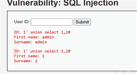 Sql注入 联合查询注入sql注入联合查询 Csdn博客