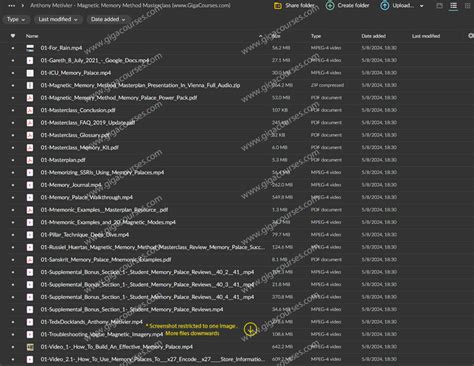 Anthony Metivier Magnetic Memory Method Masterclass Giga Courses