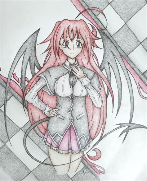 Drew Some Fanart Of Rias Yesterday For Fun R HighbabeDxD