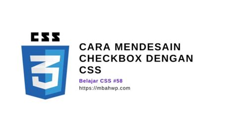 Cara Mendesain Checkbox Dengan Css