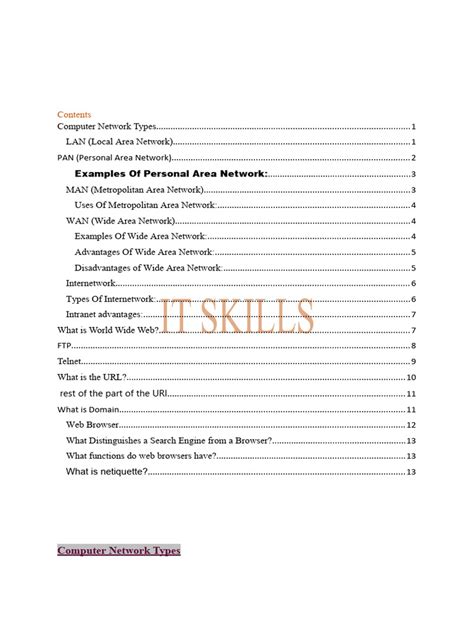 Computer Network Types Pdf World Wide Web Internet And Web
