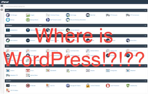 Can T Find WordPress In CPanel It Only Takes 3 Clicks