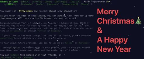 Karan Vijayakumar On Linkedin Adventofcode Codingadventures Techcommunity Merrychristmas
