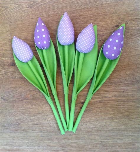 Тюльпаны текстильные тюльпаны подарки назаказ тильда ткани Поделки Ремесла Пасхальные