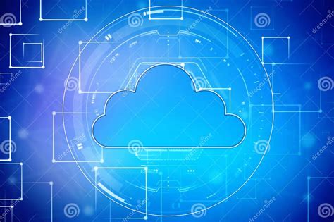 2d Illustration Of Cloud Computing Digital Cloud Computing Concept