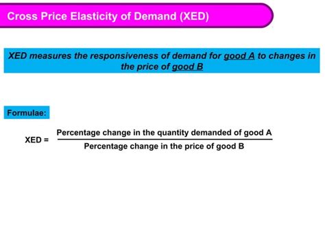 Cross Price Elasticity Of Demand PPT