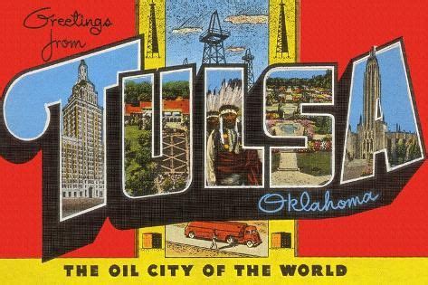 Greetings From Oklahoma The Oil Capital Of The World Etsy Tulsa