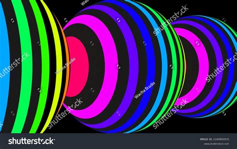 3d Renderings Spheres Curved Lines Green Stock Illustration 2184892835 Shutterstock