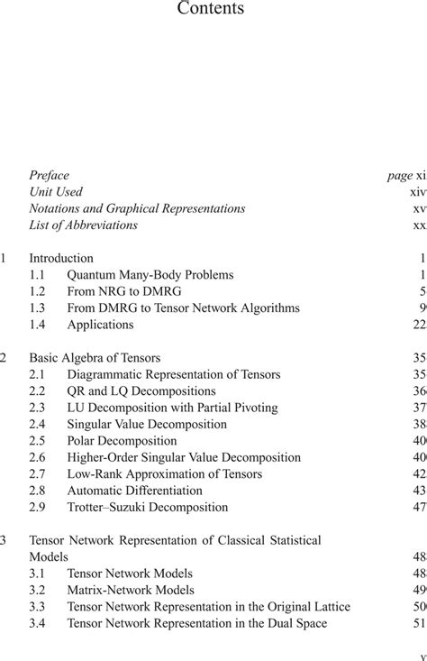 Contents Density Matrix And Tensor Network Renormalization