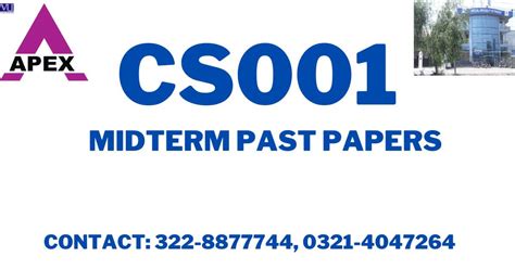 cs001 midterm past papers