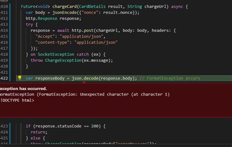 FormatException When Decoding The Json Issue Square In App Payments Flutter Plugin GitHub