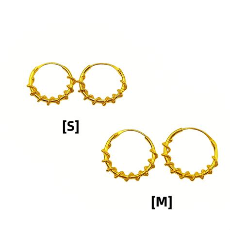 916 Gold Twisted Hoop Earrings Marina Goldsmith