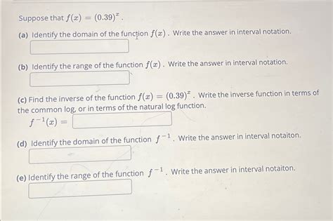 Solved Suppose That Fx039xa ﻿identify The Domain Of