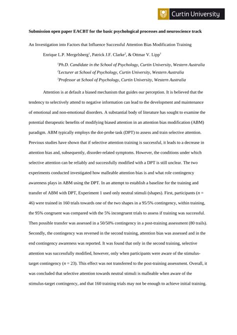 Pdf An Investigation Into Factors That Influence Successful Attention