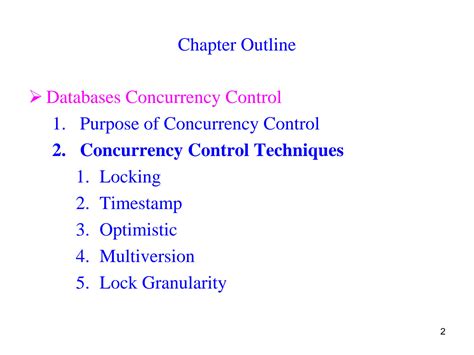 Solution Chapter 2 Concurrency Control Techniques Studypool