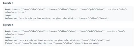 Leetcode Count Items Matching A Rule