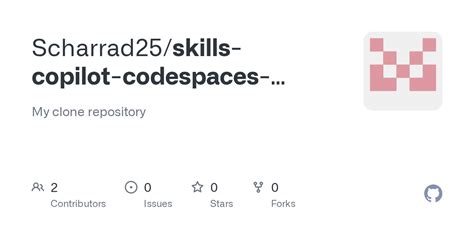 Github Scharrad25skills Copilot Codespaces Vscode My Clone Repository