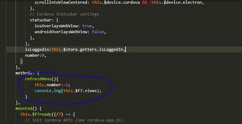 Vuejs Framework7vue Side Panel Contents Are Not Getting Updated