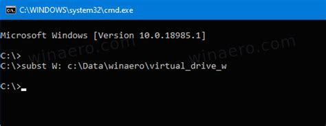 Create Virtual Drive From A Folder In Windows 10