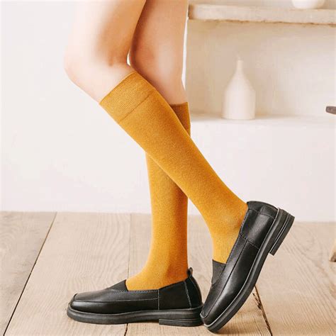 Haute Chaussette Femme Unie Shineboutique