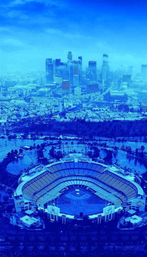 La Dodgers City Skyline Dodgers Stadium Background Dodger Stadium