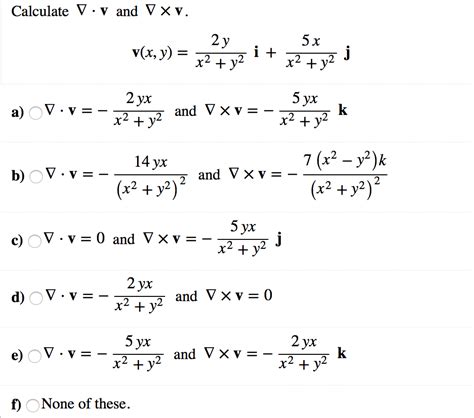 Solved Calculate V V And Vxv 5x Y X Y 2 Yr And X V Chegg Com