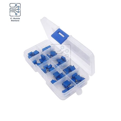 10 Values 3296w Multi Turn Trimmer Potentiometer Variable Resistance 500r 1k 2k 5k 10k 20k 50k