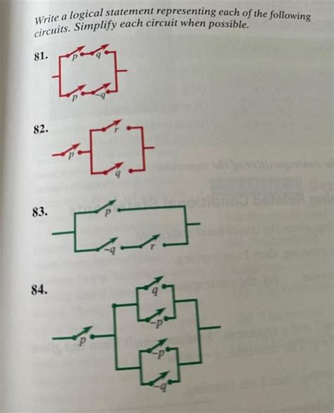 Solved Write A Logical Statement Representing Each Of The Chegg Com