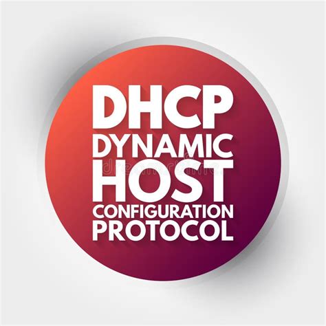 Dhcp Dynamic Host Configuration Protocol Acronym Technology Concept Background Stock