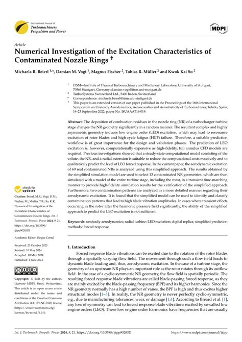 Pdf Numerical Investigation Of The Excitation Characteristics Of