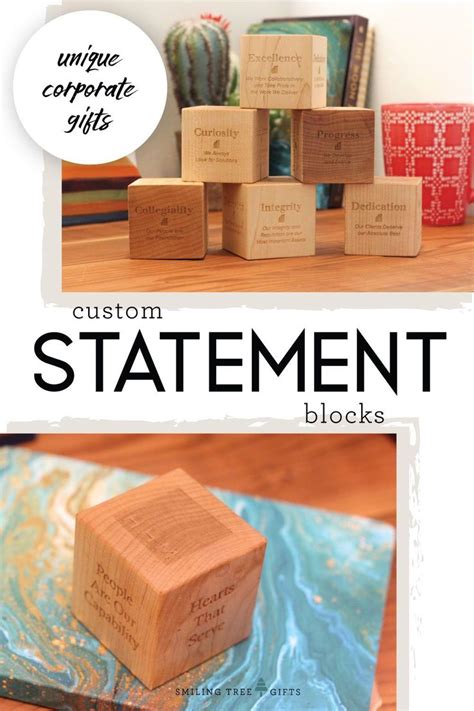 Core Values Statement Display Block Custom Holiday Gifts Employee Gifts Client Gifts
