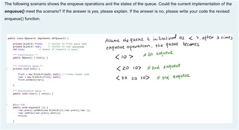 Solved Public Class Dqueue Implements Adtqueue Private