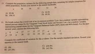 Solved Compute The Population Variance For The Following